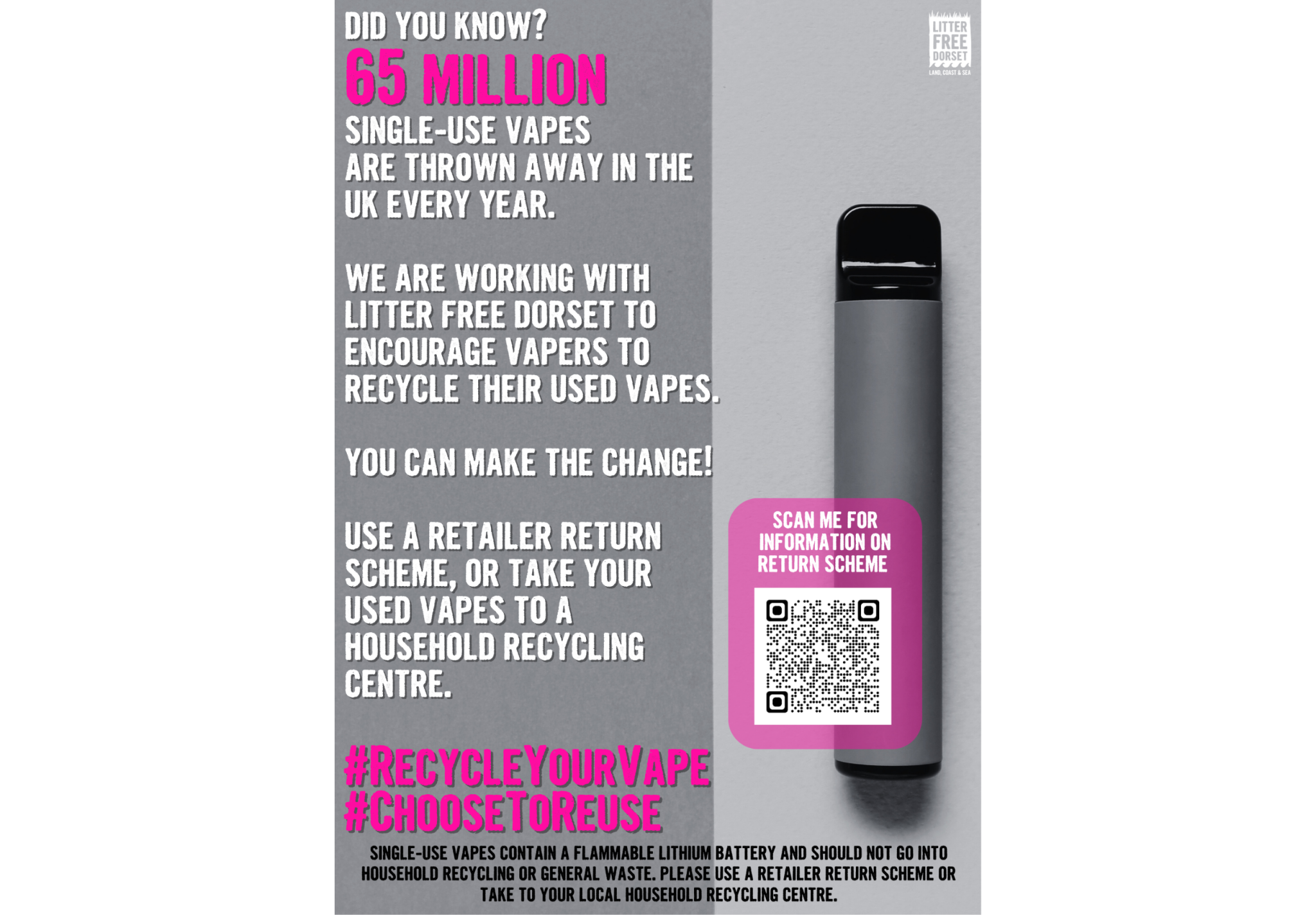 Single Use Vape Campaign – Litter Free Dorset